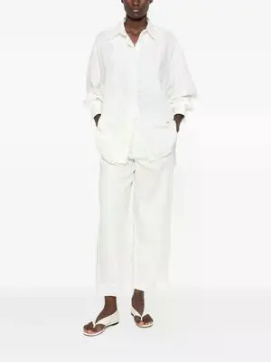 Max Mara Pressed-crease Turned-up Trousers