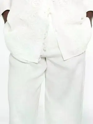 Max Mara Pressed-crease Turned-up Trousers