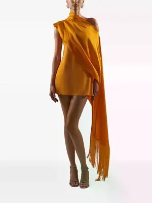 TALLER MARMO Mini Berenson Fringed Party Dress