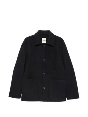 Sandro Button-fastening Wing-collar Jacket - Blue