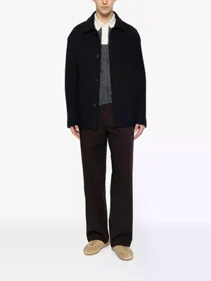 Sandro Button-fastening Wing-collar Jacket