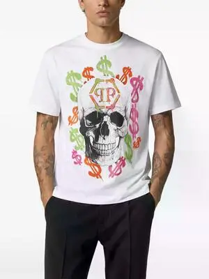 Philipp Plein Jersey T-shirt Dollar Spray