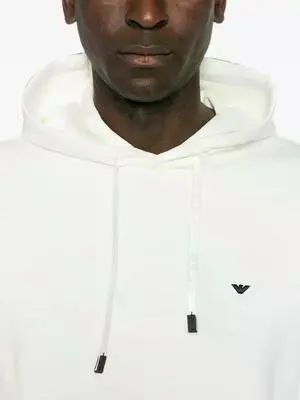 Emporio Armani Logo Patch Drawstring Hoodie