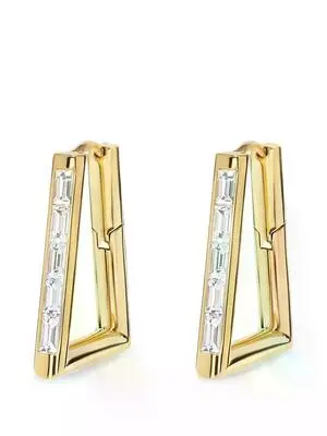 AZLEE Forma Diamond Hoop Earrings