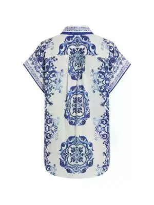 Alice + Olivia Baroque Print Mini Dress