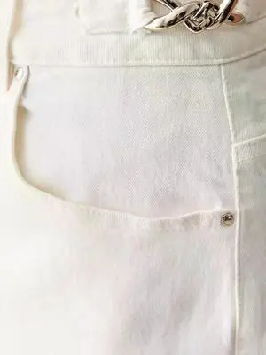MORGAN Chain-detail Tailored Shorts - White