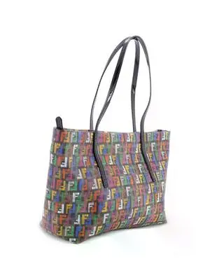 Fendi Roll Zucchino Coated Canvas Small Tote Bag