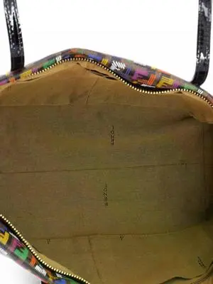 Fendi Roll Zucchino Coated Canvas Small Tote Bag