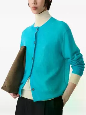 Studio Nicholson Callen Brushed Effect Cardigan - Blue