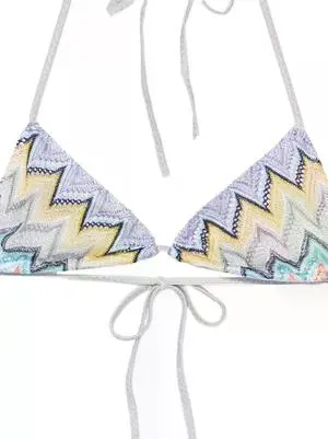 Missoni Zigzag-knit Triangle Bikini
