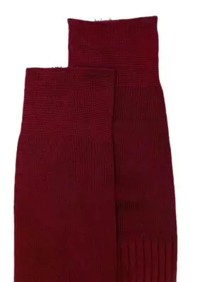 N°21 Ribbed Knee-high Socks With Logo Print