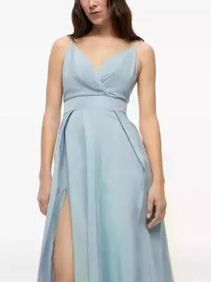 Pinko Wrap-style Side-slit Maxi Dress