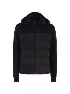 MOORER Allori-lsm Quilted Rib-knit Jacket - Blue