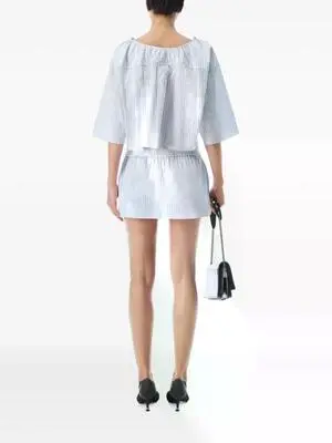 Alexander Wang Striped Boxer Skort - White