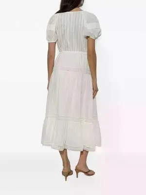 Ulla Johnson Isolde Lace-trimmed Tiered Midi Dress - White