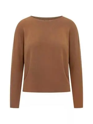 GRAN SASSO Cotton Long-sleeve Sweater - Brown