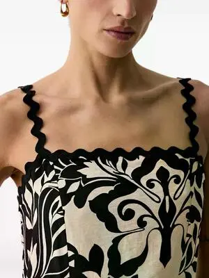 MORGAN Baroque-print Midi Dress