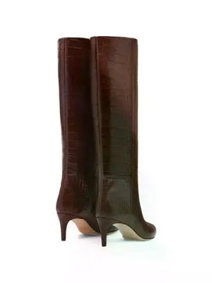 Paris Texas Stiletto Boot 60 Crocodile-embossed Leather Boots