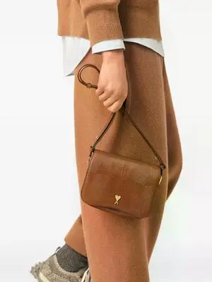 AMI Paris Lizard Embossed Cowhide Leather Paris Paris Bag