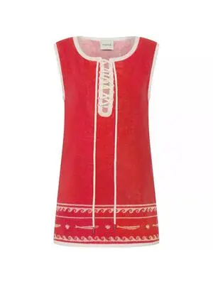 Posse Cody Lace-up Terrycloth Dress