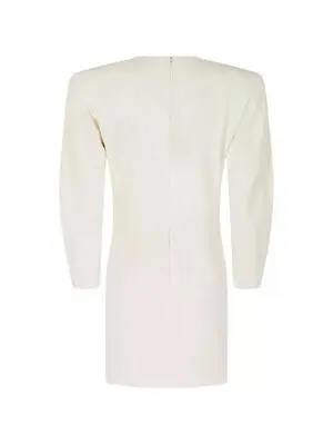 Andamane Ruched Shoulder-pad Mini Dress