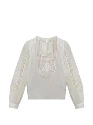 Ulla Johnson Marlowe Lace-trimmed Cotton Top - White