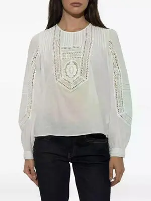 Ulla Johnson Marlowe Lace-trimmed Cotton Top - White