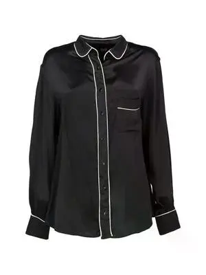 Dolce & Gabbana Piped Trim Shirt - Black