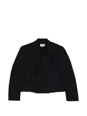 MAISON MARGIELA Double-breasted Cropped Jacket - Black