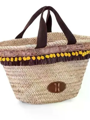 ALVIERO MARTINI 1° CLASSE Palm Leaf Map Print Shoulder Bag