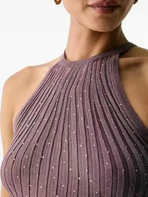 Guess Rhinestone-embellished Ribbed Top