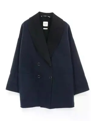 Hermès 2010s Serie Button Coat - Blue