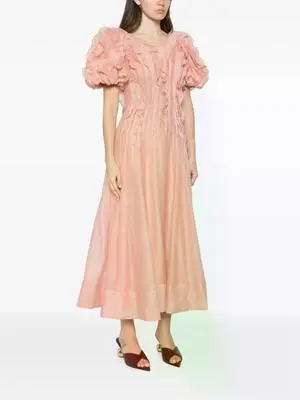 Aje Ruffled Puff-sleeve Dress