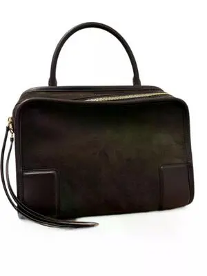 Loewe Medium Amazona Suede Tote Bag - Brown