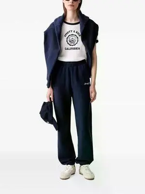 SPORTY & RICH Syracuse Embroidered Track Pants - Blue