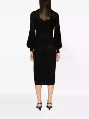 TWINSET Pointelle Knit Midi Dress