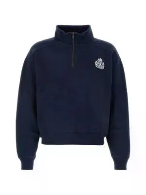 SPORTY & RICH Ny Crest Embroidered Sweater - Blue