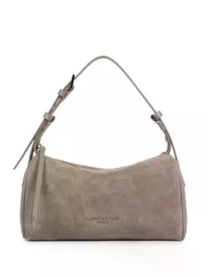 LANCASTER Small Suede-effect Adjustable-strap Shoulder Bag - Grey