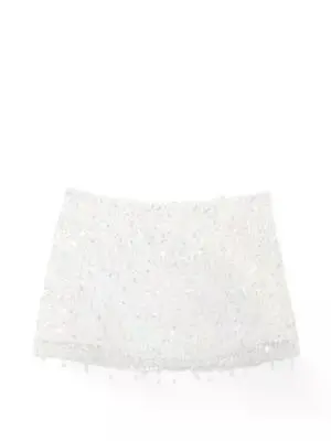 ASTA RESORT Yasmin Embellished Mini Skirt - White