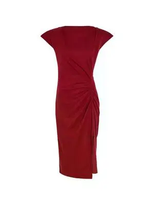 Isabel Marant Étoile Ruched Cap-sleeve Dress - Red