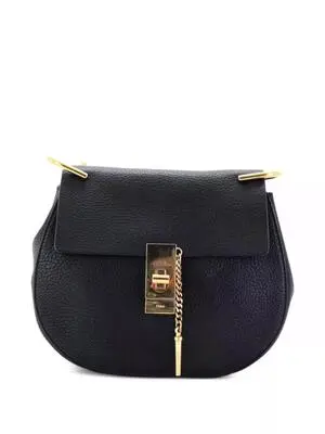 Chloé Drew Leather Small Crossbody Bag - Black