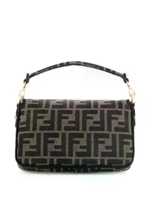 Fendi Baguette Nm Bag Zucca Canvas Mini Crossbody Bag - Brown
