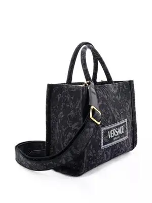 Versace Athena Convertible Barocco Jacquard Small Tote Bag