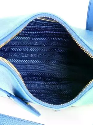 Prada Re-edition Hobo Saffiano Leather Mini Shoulder Bag - Blue