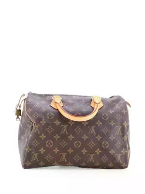 LOUIS VUITTON Speedy Handbag Monogram Canvas 30 Satchel - Brown