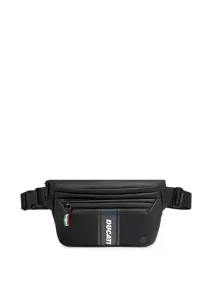 PIQUADRO X Ducati Logo-print Belt Bag - Black
