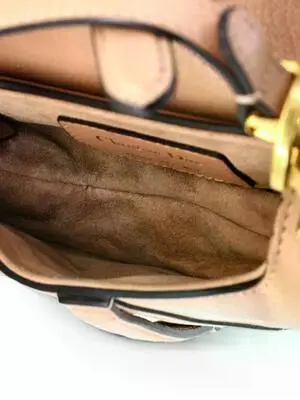 Dior Saddle Handbag With Strap Leather Micro Shoulder Bag - Neutrals
