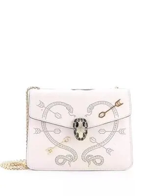 BVLGARI Serpenti Forever Embellished Leather Shoulder Bag