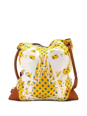 Hermès Silky City Bag Printed Silk And Leather Pm Crossbody Bag - Blue
