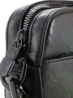LOUIS VUITTON Monogram Shadow Leather Duo Messenger Bag - Black